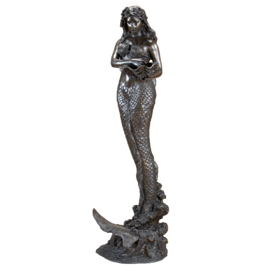 MERMAID HOLDING SHELL FOUNTAIN | Jansen Furniture